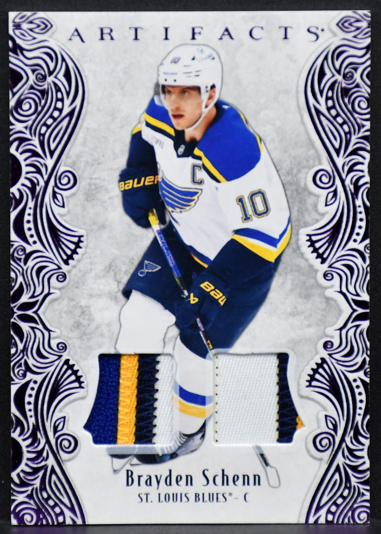 2025-26 Upper Deck Artifacts Purple Material Brayden Schenn 50 07/25 P ...
