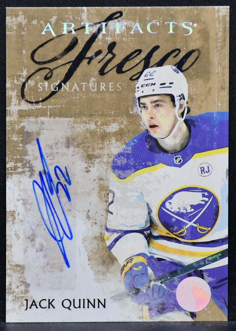 2024-25 UD Artifacts Fresco Signatures Jack Quinn FS-JQ Buffalo Sabres ...