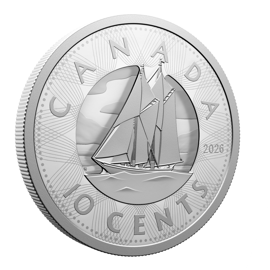 2026 Pure Silver 10-cent Fine Silver Coin Multilayered Bluenose (25326 ...