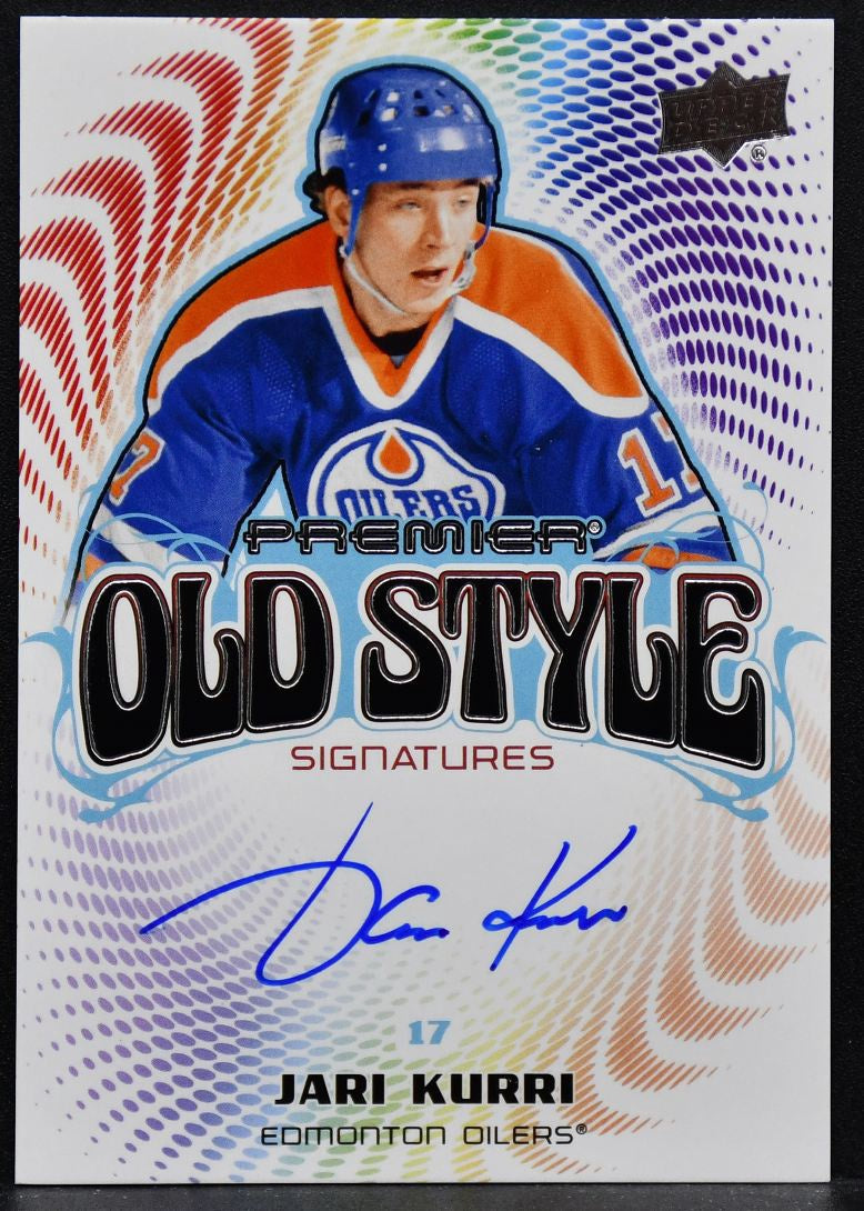 2024-25 UD Premier Old Style Signatures Jari Kurri OS-JK Edmonton Oile ...