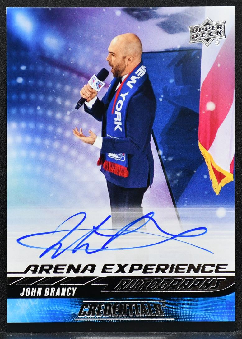 2024-25 UD Credentials Arena Experience Autographs John Brancy AE-BR A ...