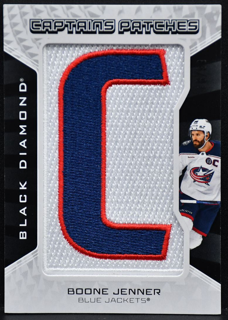 2025-26 UD Black Diamond Captains Patches Boone Jenner CP-BJ C Patch ...