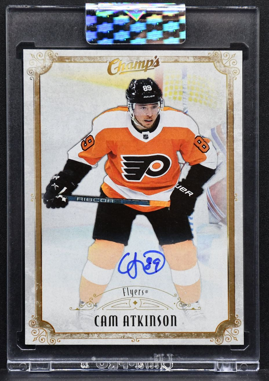 2021-22 UD Clear Cut Champ's Auto Cam Atkinson C-CA Philadelphia Flyer ...