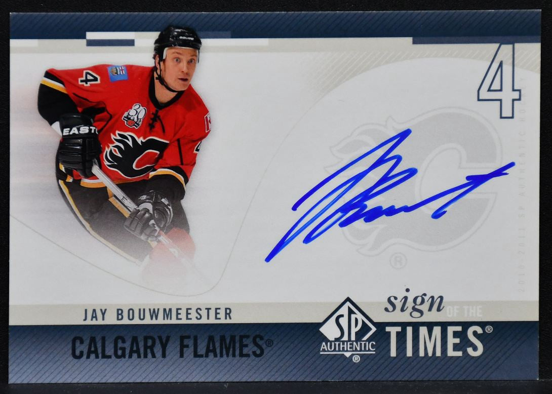 2010-11 SP Authentic Sign of the Times Jay Bouwmeester SOT-JA Auto ...