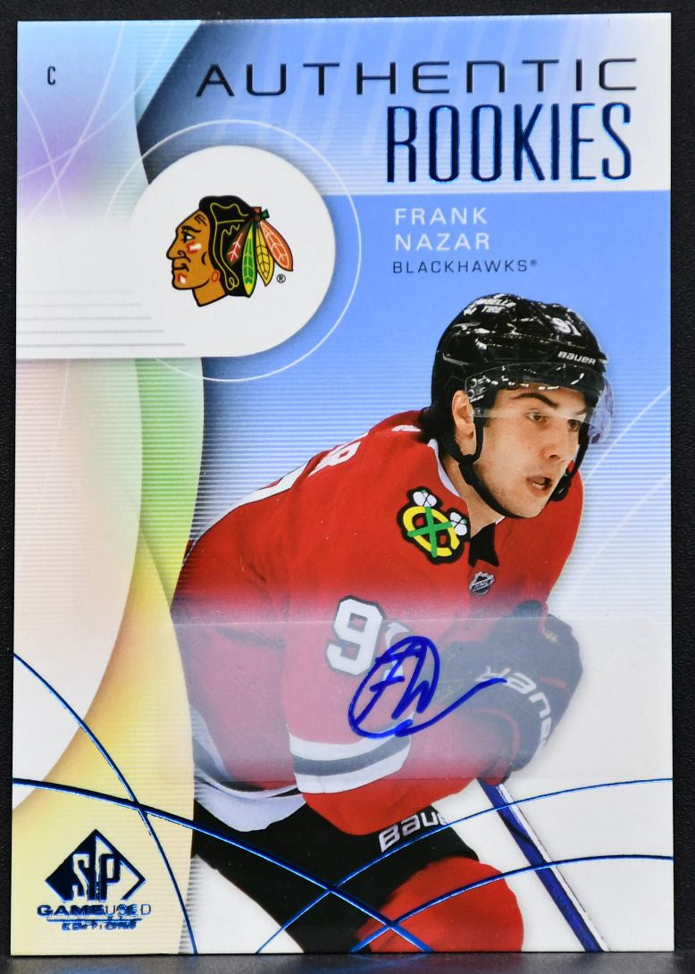 2024-25 SP Game Used Authentic Rookies Auto Blue Frank Nazar 210 RC Au ...