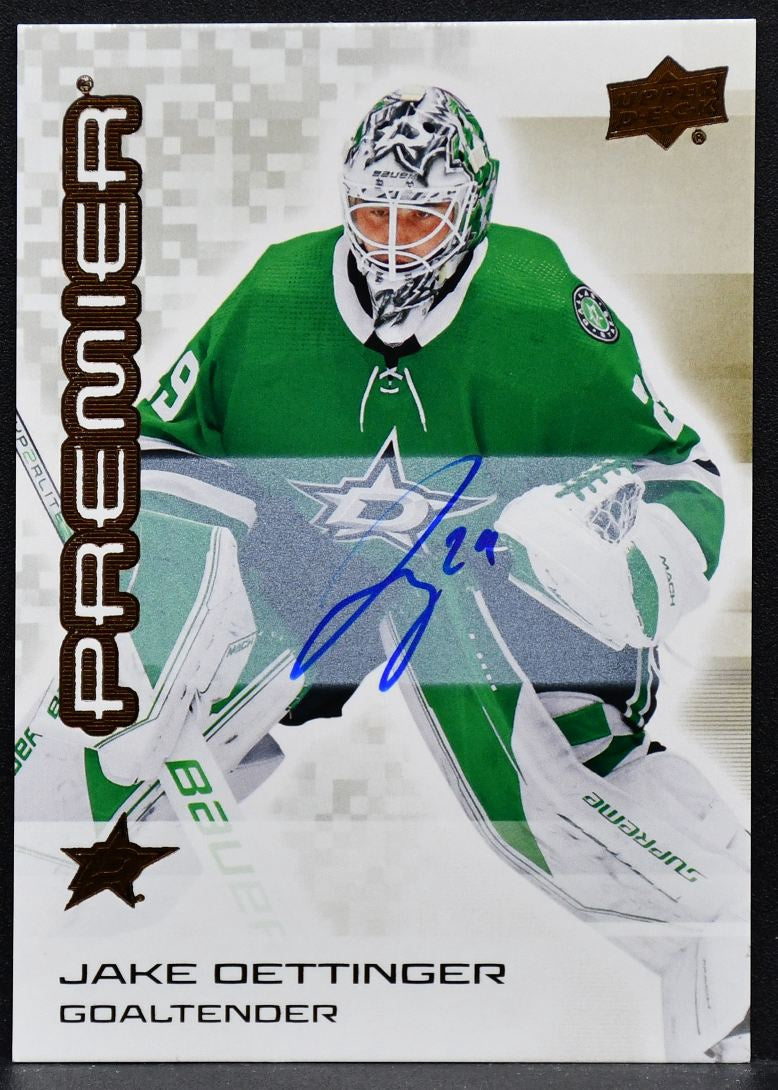2024-25 UD Premier Bronze Auto Jake Oettinger 85 Dallas Stars Auto ...