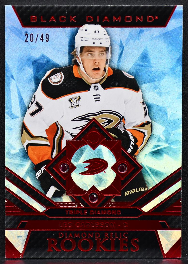 2023-24 UD Black Diamond Relic Rookies Triple Diamond Leo Carlsson BDR ...