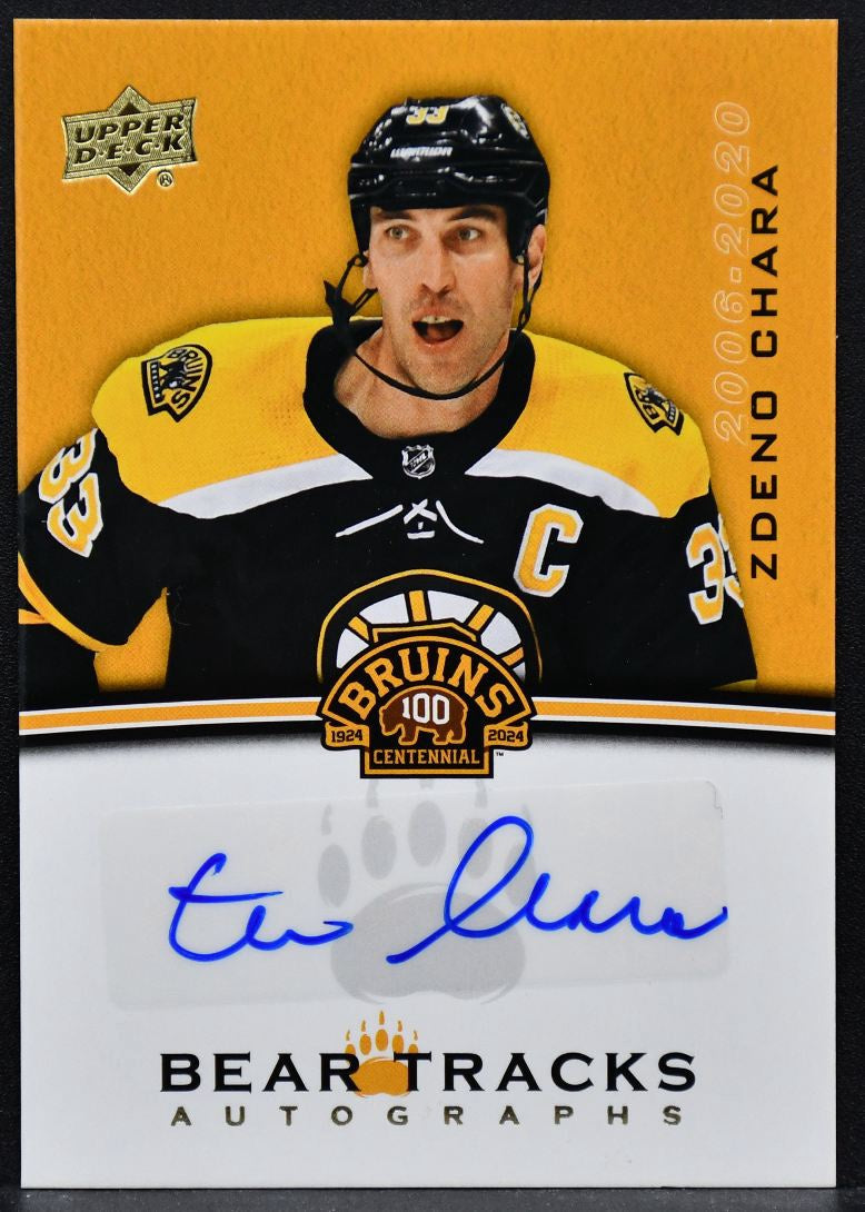 2023-24 UD Boston Centennial Bear Tracks Autographs Zdeno Chara BT-ZC ...