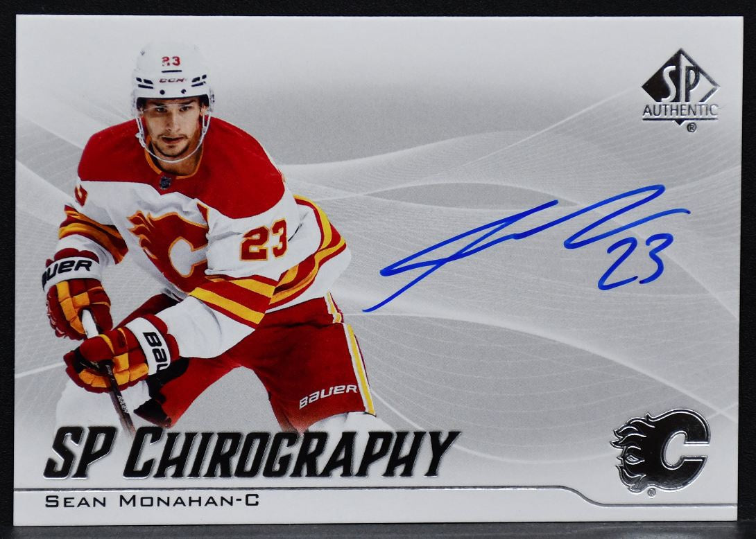2021-22 SP Authentic SP Chirography Sean Monahan C-SM Calgary Flames A ...