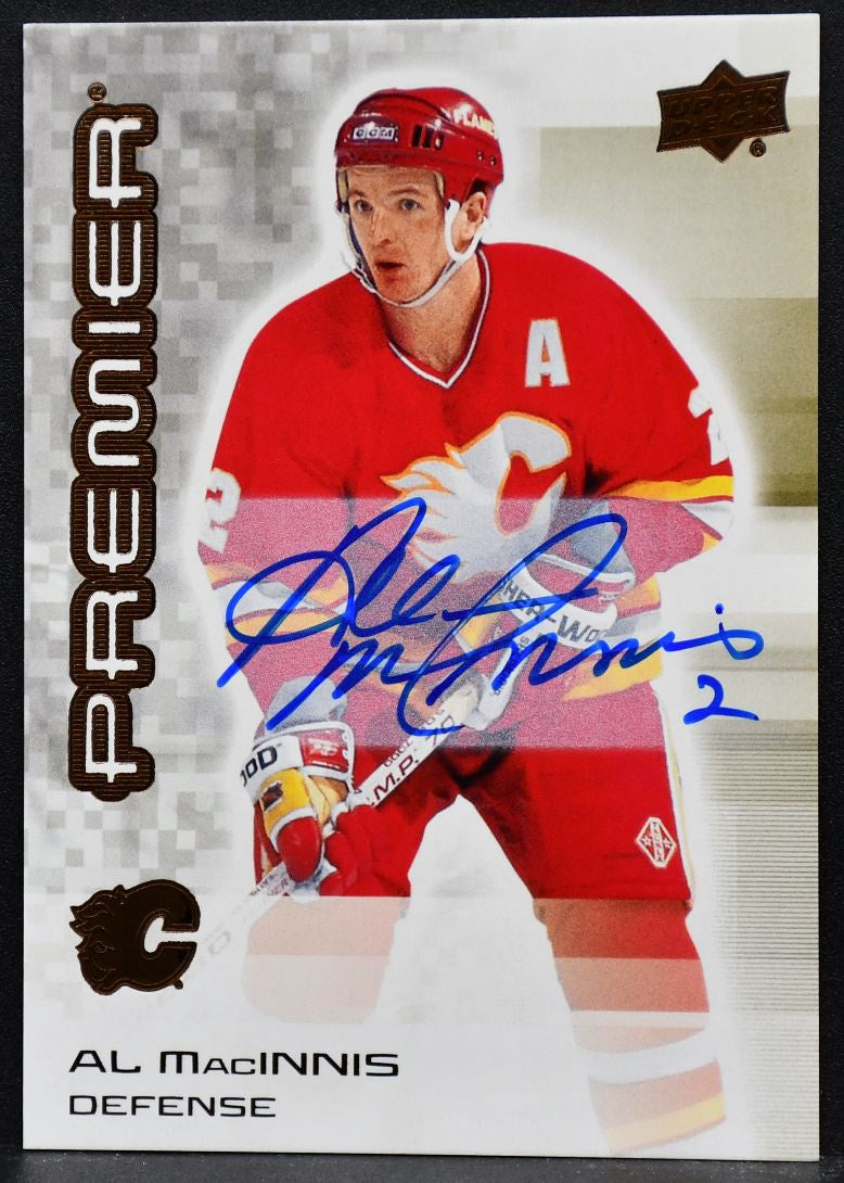 2024-25 UD Premier Bronze Auto Al MacInnis 94 Calgary Flames Auto ...