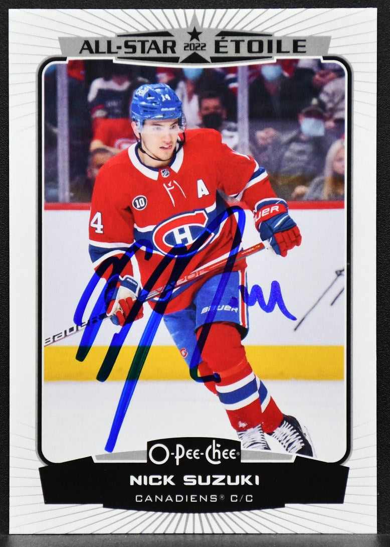 2022-23 O-Pee-Chee All-Star Auto Nick Suzuki 512 Montreal Canadiens Au ...
