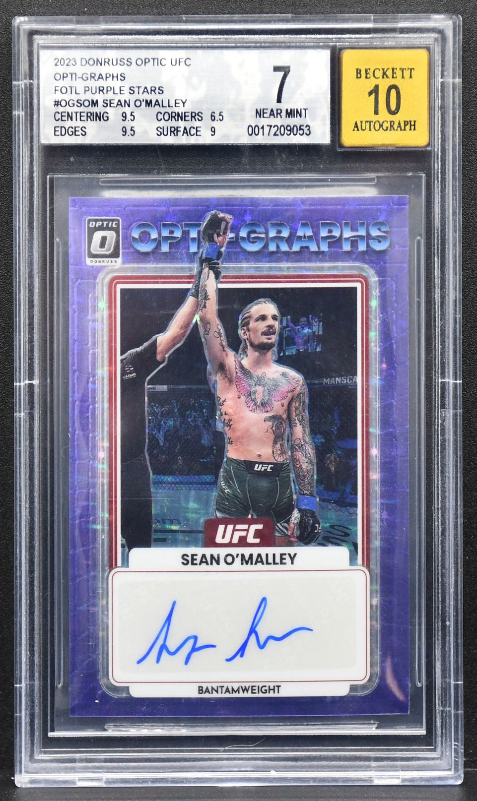 2023-24 Donruss Optic Opti-Graphs Purple Stars Auto Sean O'Malley OG-S ...