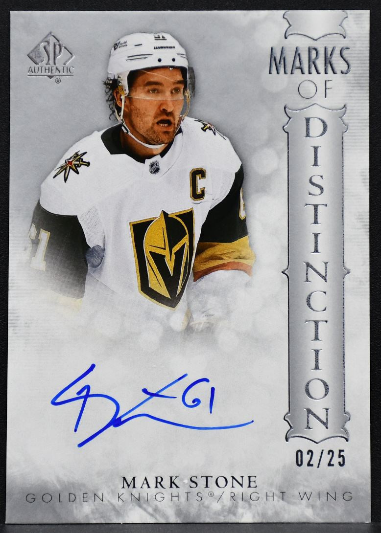 2023-24 SP Authentic Marks of Distinction Mark Stone MD-MS Auto 02/25 ...