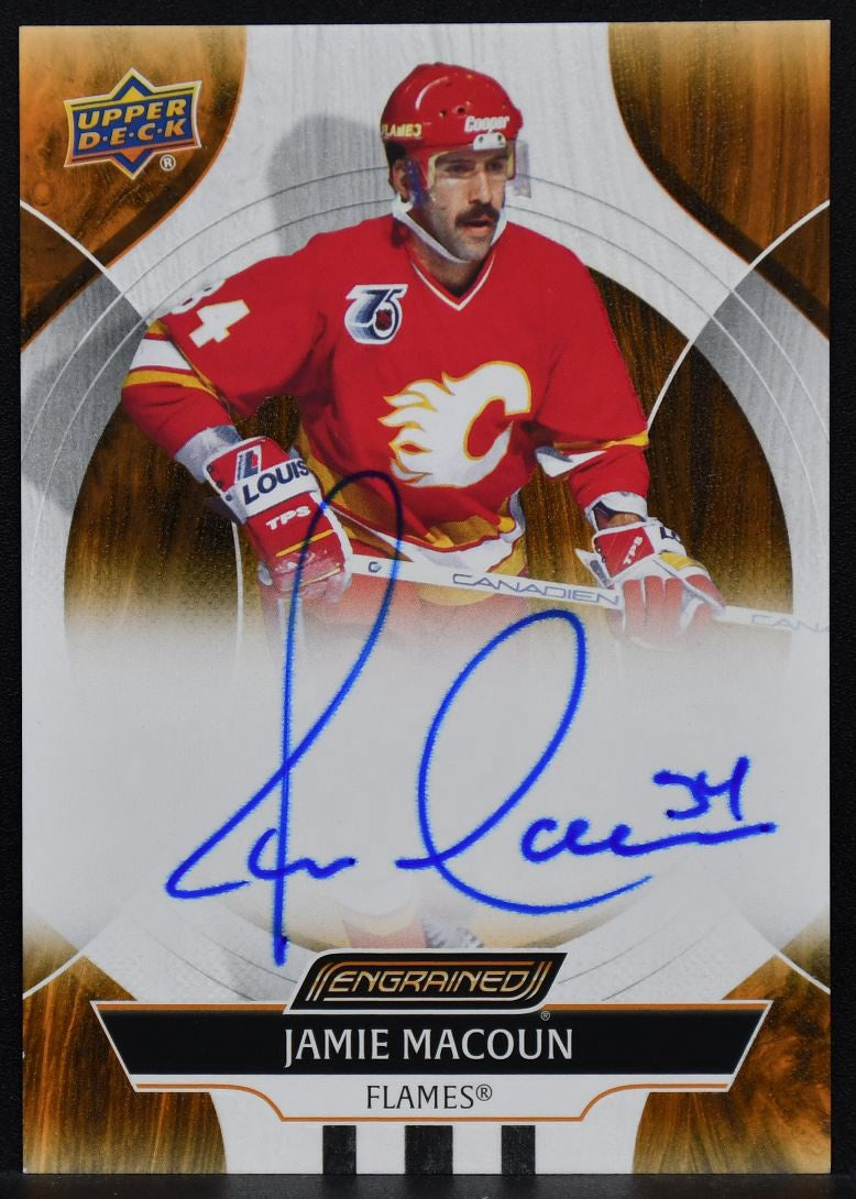 2025-26 UD Engrained Icons Auto Jamie Macoun CA-JC Calgary Flames Auto ...