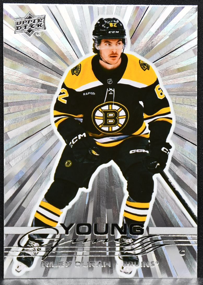 2025-26 UD Series 1 Young Guns Outburst Riley Duran 211 Boston Bruins ...