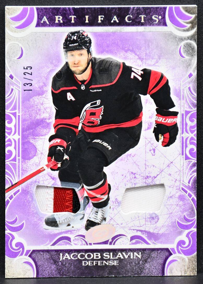 2024-25 UD Artifacts Jaccob Slavin 21 Carolina Hurricanes 13/25 Patch ...