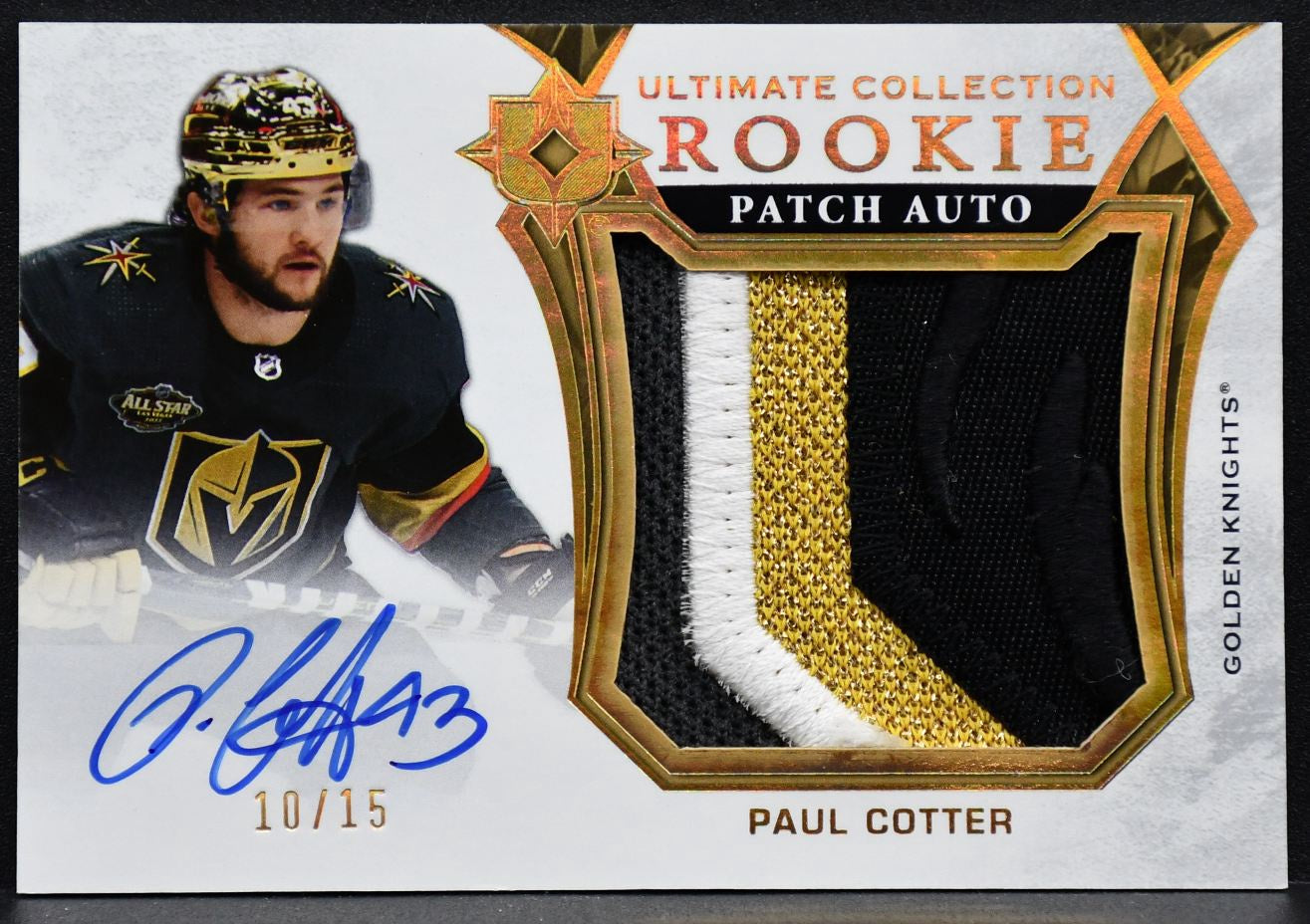 2021-22 UD Ultimate Collection Rookies Patch Auto Paul Cotter 146 RC A ...