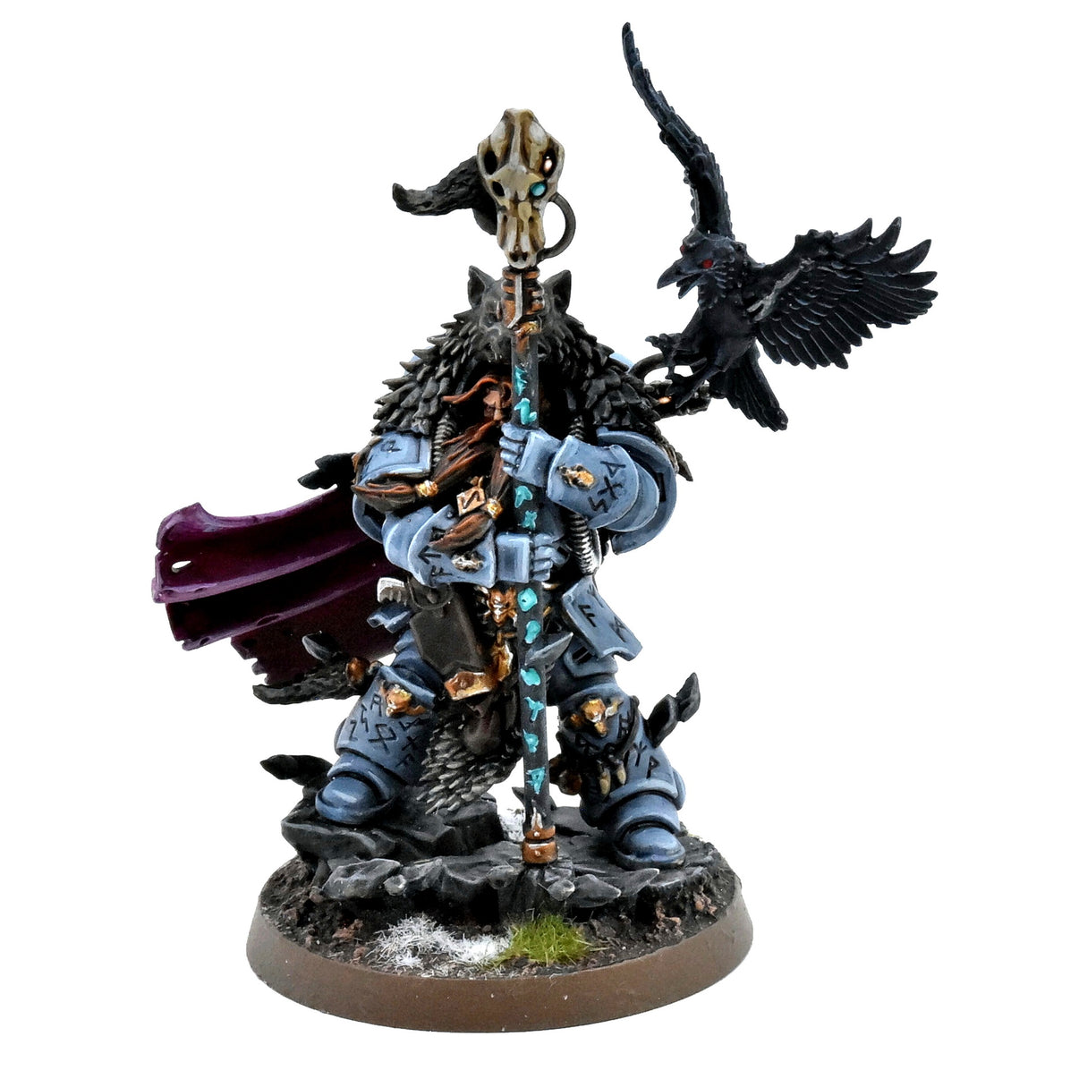 SPACE WOLVES Njal Stormcaller, Terminator Armour #1 COMMISSION PRO PAI ...