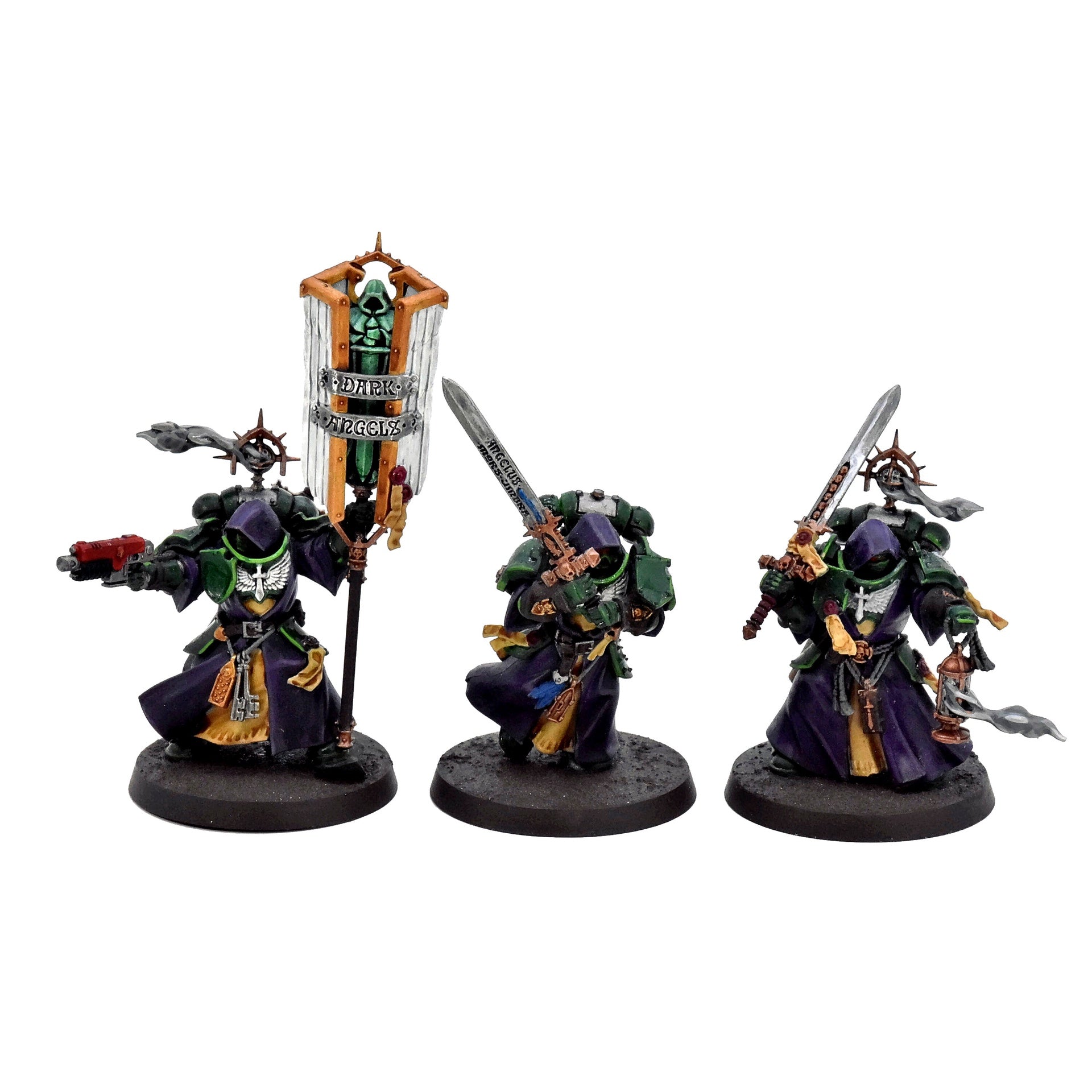 DARK ANGELS 3 Inner Circle Companions #1 WELL PAINTED Warhammer 40K 54 ...