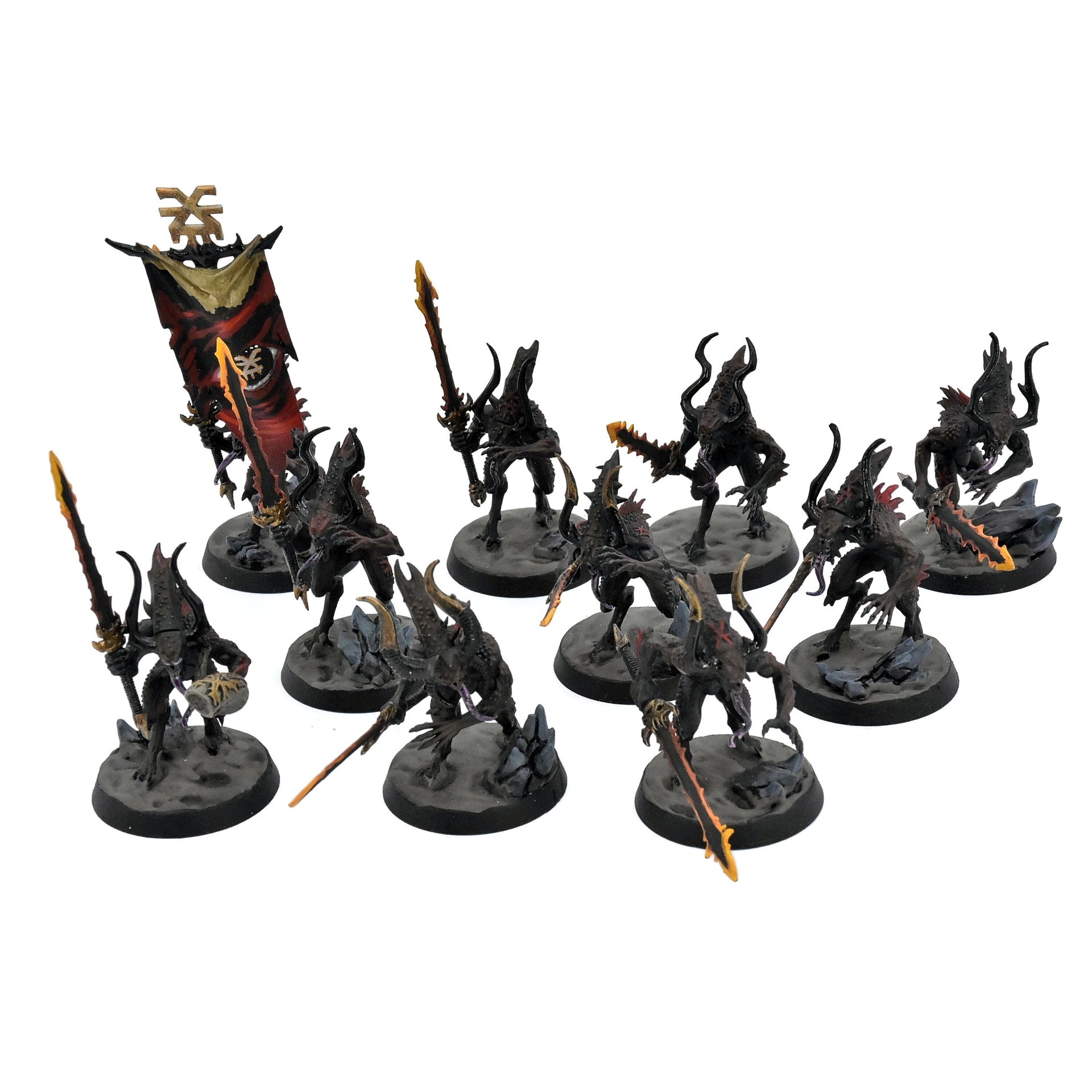 BLADES OF KHORNE 10 Bloodletters Of Khorne #4 WELL PAINTED Warhammer S ...