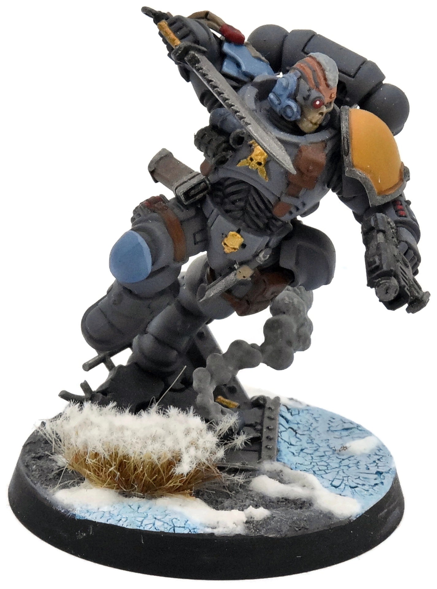 SPACE WOLVES Primaris Lieutenant In Reivers Armour #1 WELL PAINTED 40K ...