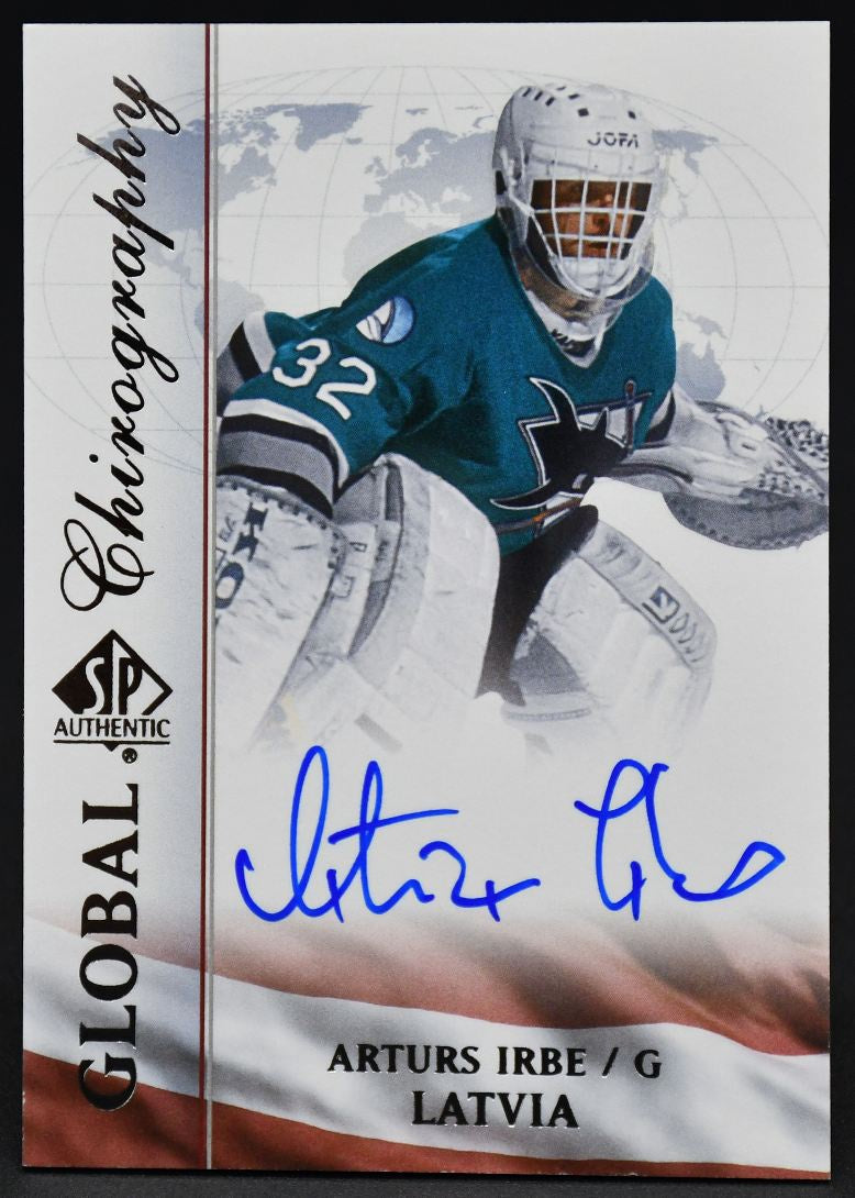 2015-16 SP Authentic Global Chirography Arturs Irbe LAT-AI Auto ...