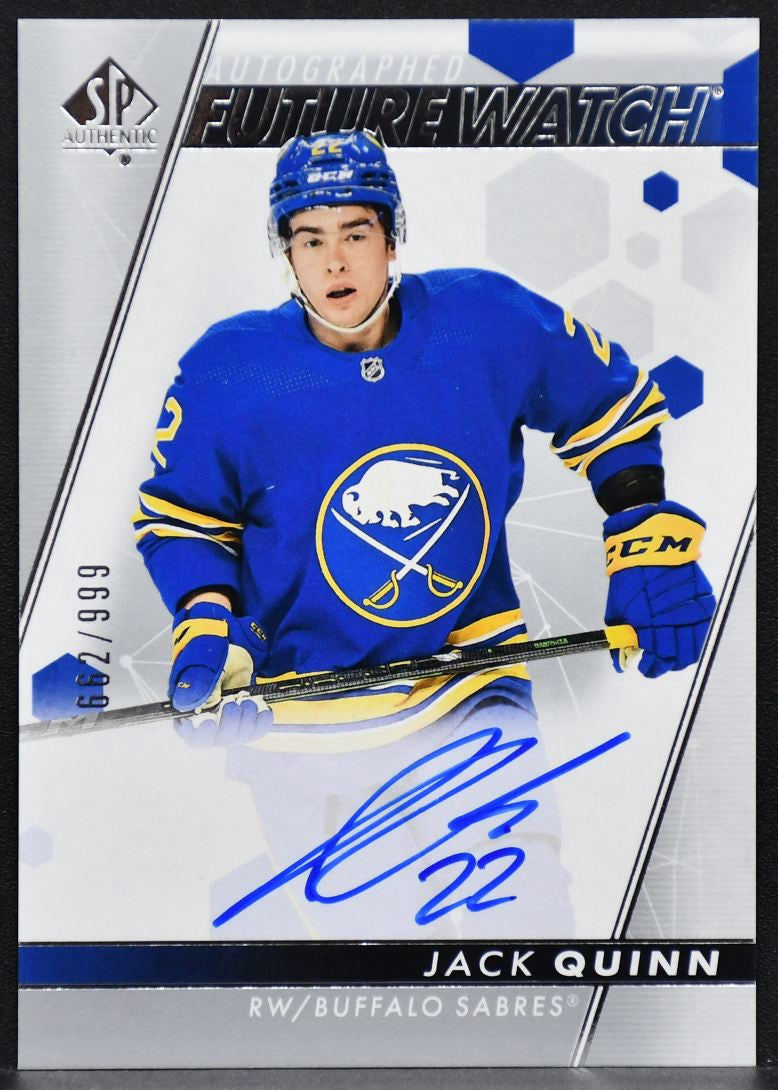 2022-23 SP Authentic Future Watch Auto Jack Quinn 108 RC Auto 662/999 ...