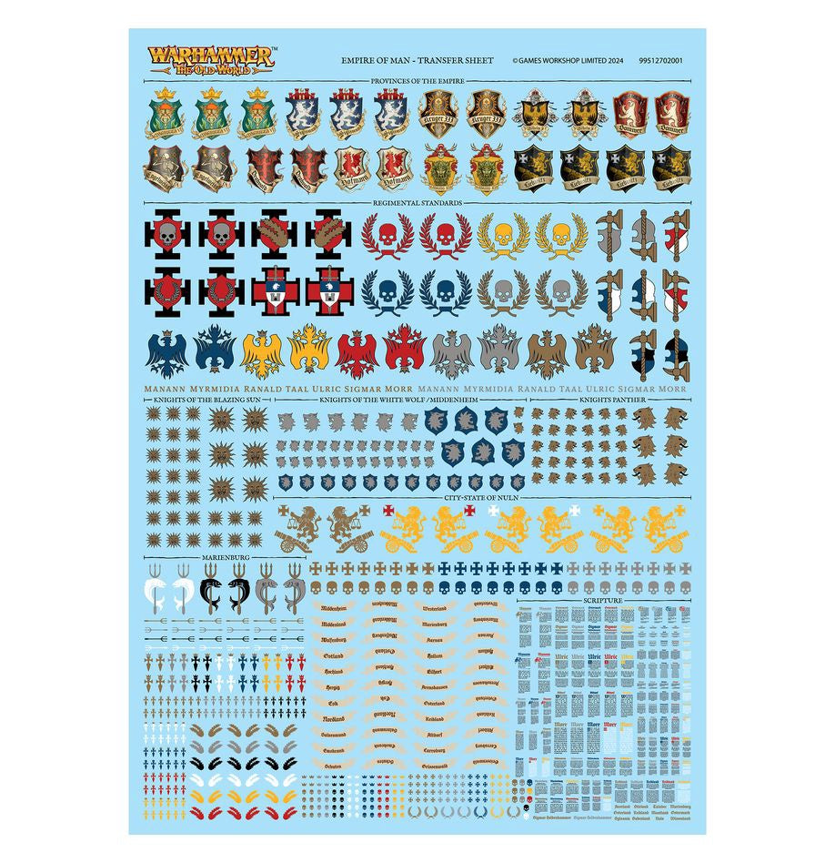 Tow Empire Of Man Transfer Sheet – Kingdom of the Titans