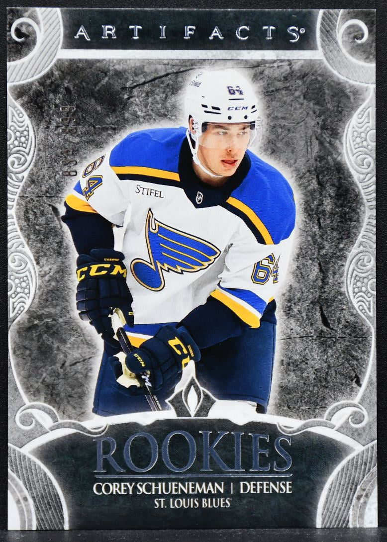 2024-25 UD Artifacts Rookies Silver Corey Schueneman 226 St. Louis Blu ...