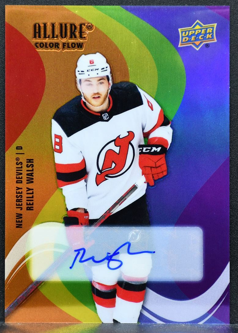2022-23 UD Allure Color Flow Autographs Full Rainbow Reilly Walsh SF-9 ...