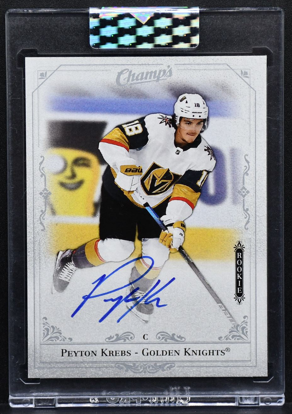 2020-21 UD Clear Cut Champ's Rookie Auto Peyton Krebs C-KR RC Auto ...