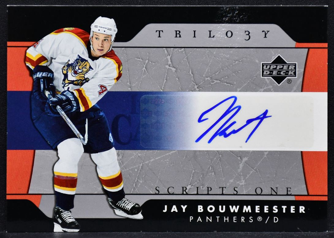 2005-06 UD Trilogy Scripts One Jay Bouwmeester SFS-JB Florida Panthers ...