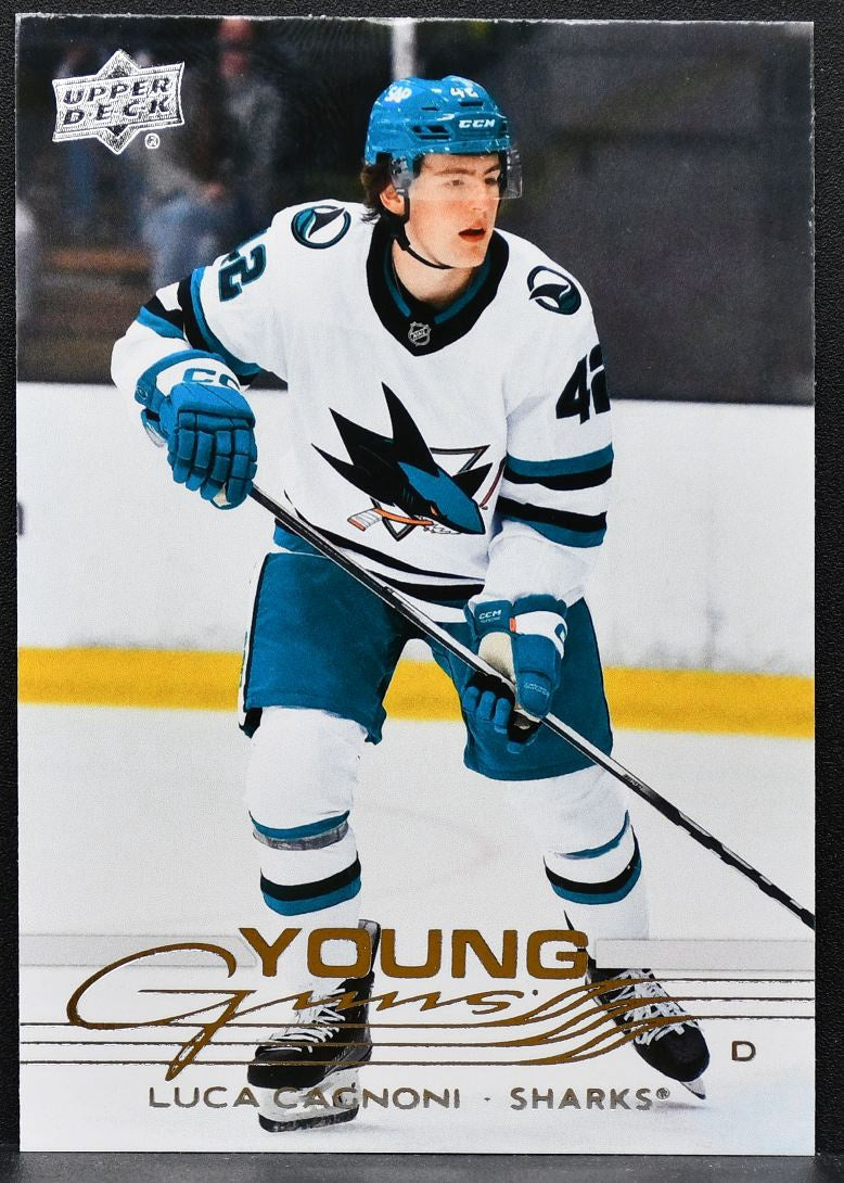 2025-26 Upper Deck Series 1 Young Guns Luca Cagnoni 213 San Jose Shark ...