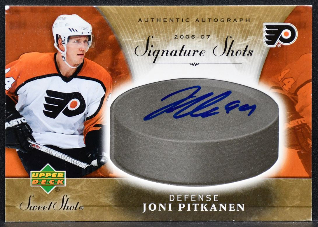 2006-07 UD Sweet Shots Signatures Joni Pitkanen SS-JP Philadelphia Fly ...