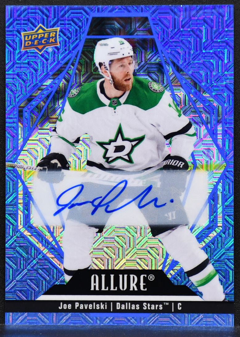 2022-23 UD Allure Blue Line Auto Joe Pavelski 46 Dallas Stars Auto 31 ...