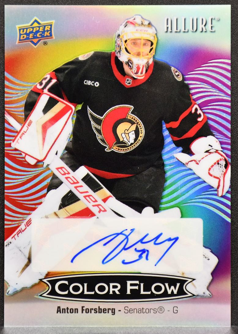 2024-25 UD Allure Color Flow Full Rainbow Auto Anton Forsberg CFA-AF A ...