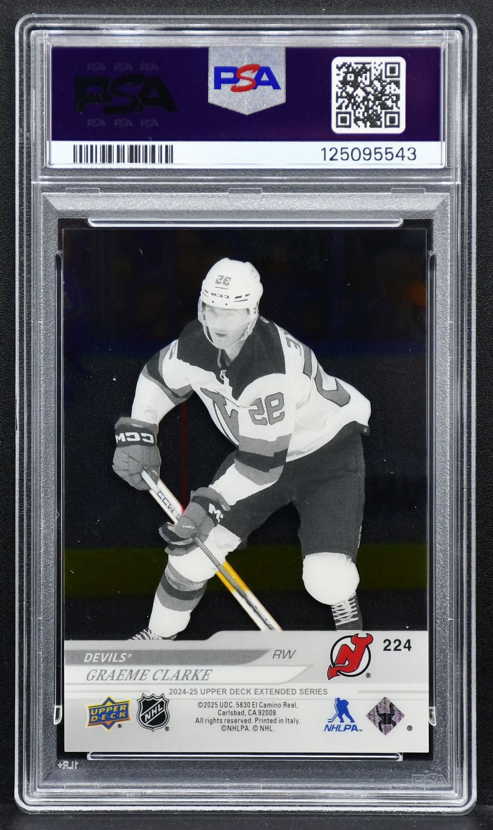 2024-25 Upper Deck Young Guns Acetate Graeme Clarke 224 RC PSA 10 ...