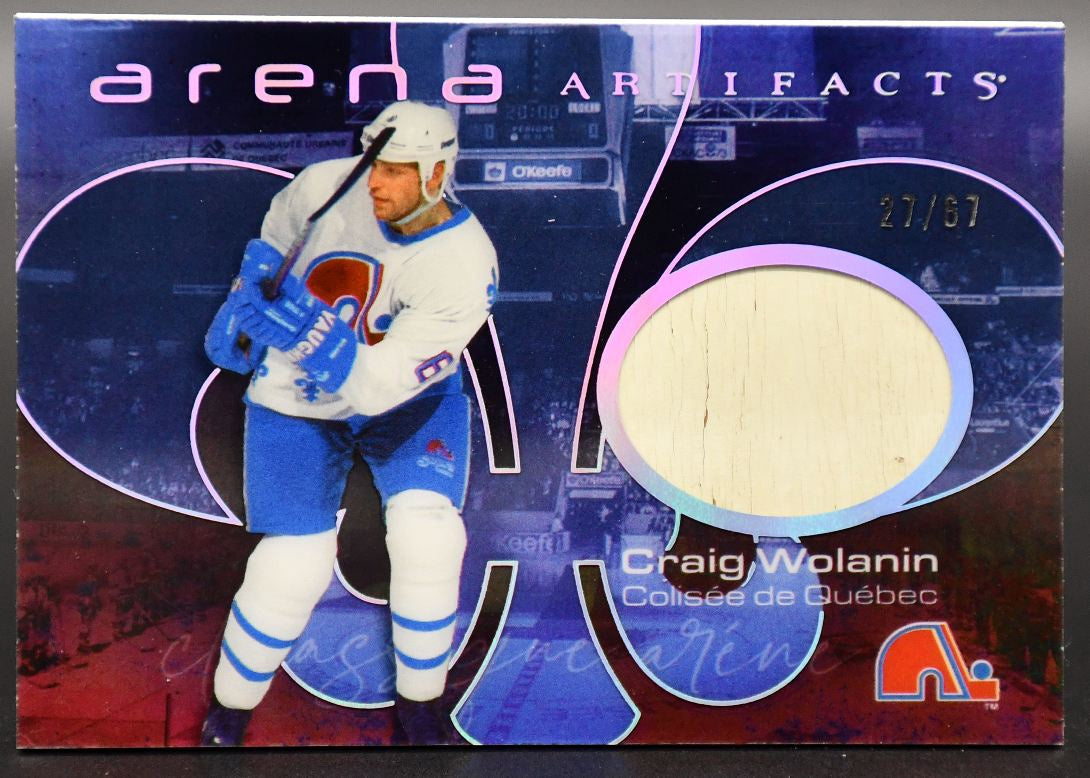 2025-26 UD Artifacts Craig Wolanin AA-CW Quebec Nordiques 27/67 Seat ...