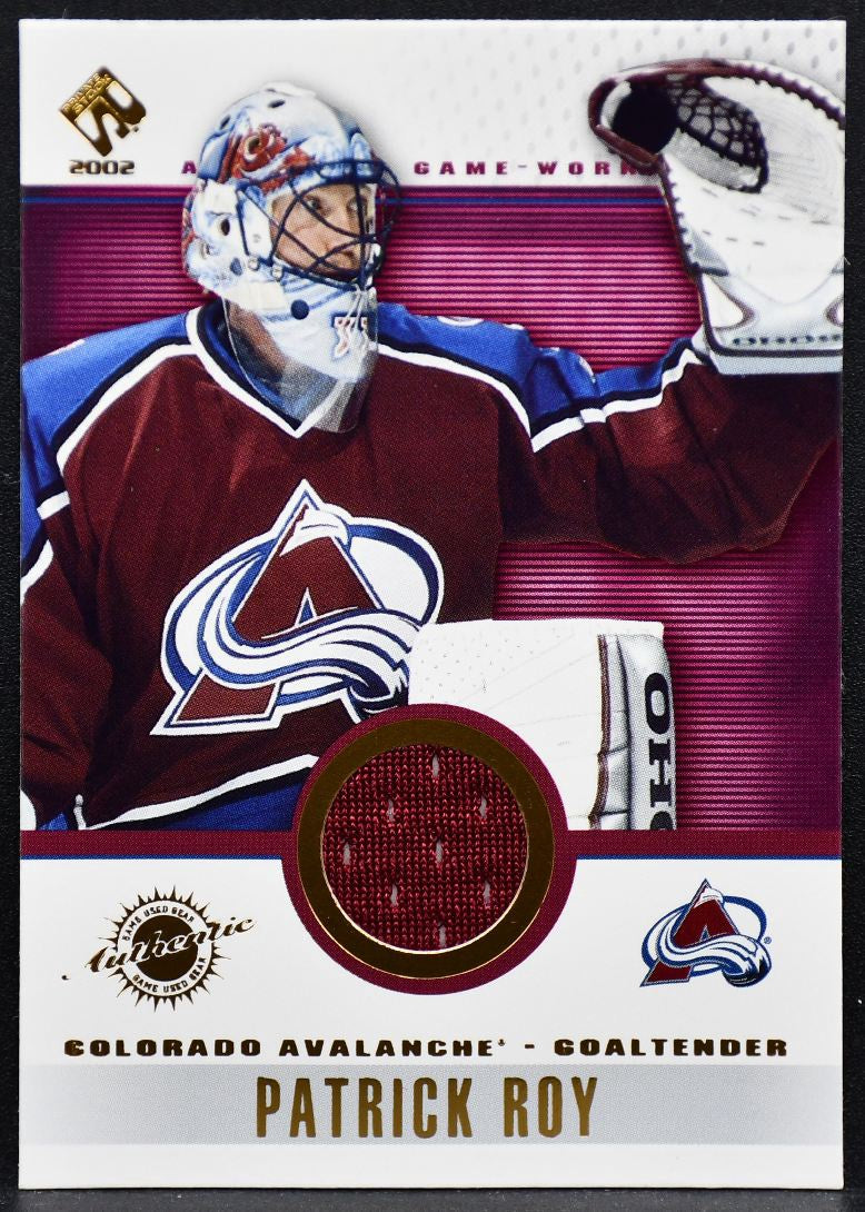 2002-03 Pacific Private Stock Game Gear Patrick Roy 30 Colorado Avalan ...