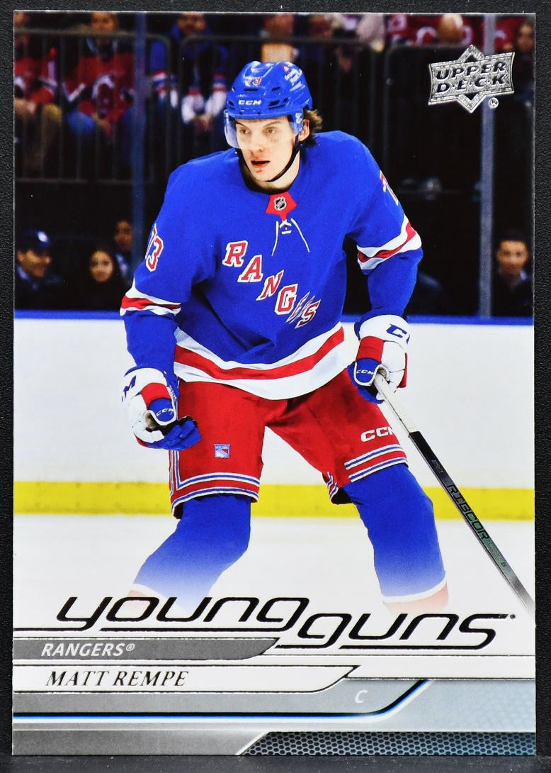 2024-25 UD Young Guns Matt Rempe 216 New York Rangers RC – Kingdom of ...