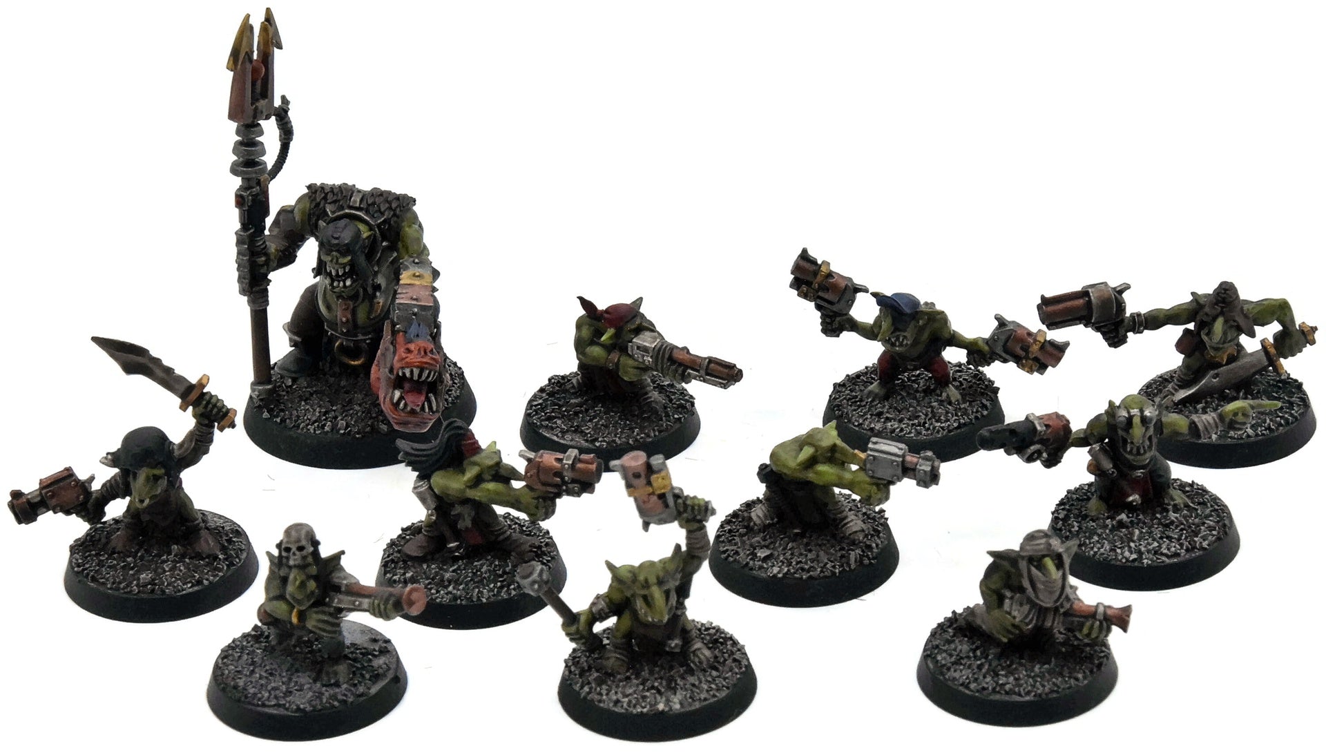 ORKS 10 Gretchin Squad with runtherd #1 WELL PAINTED Warhammer 40K ...
