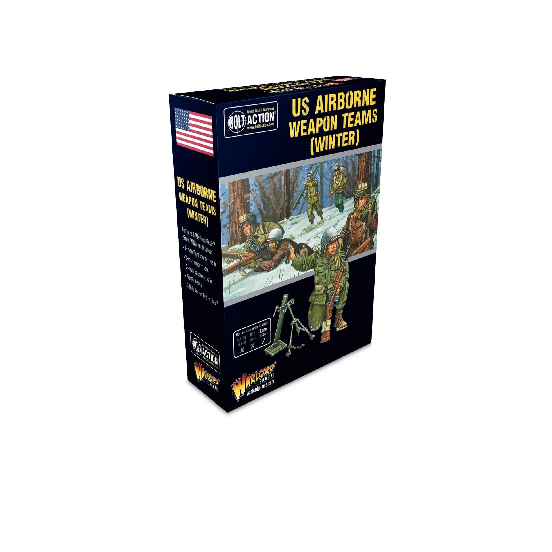 Bolt Action US Airborne (Winter) Weapons Teams – Kingdom of the Titans